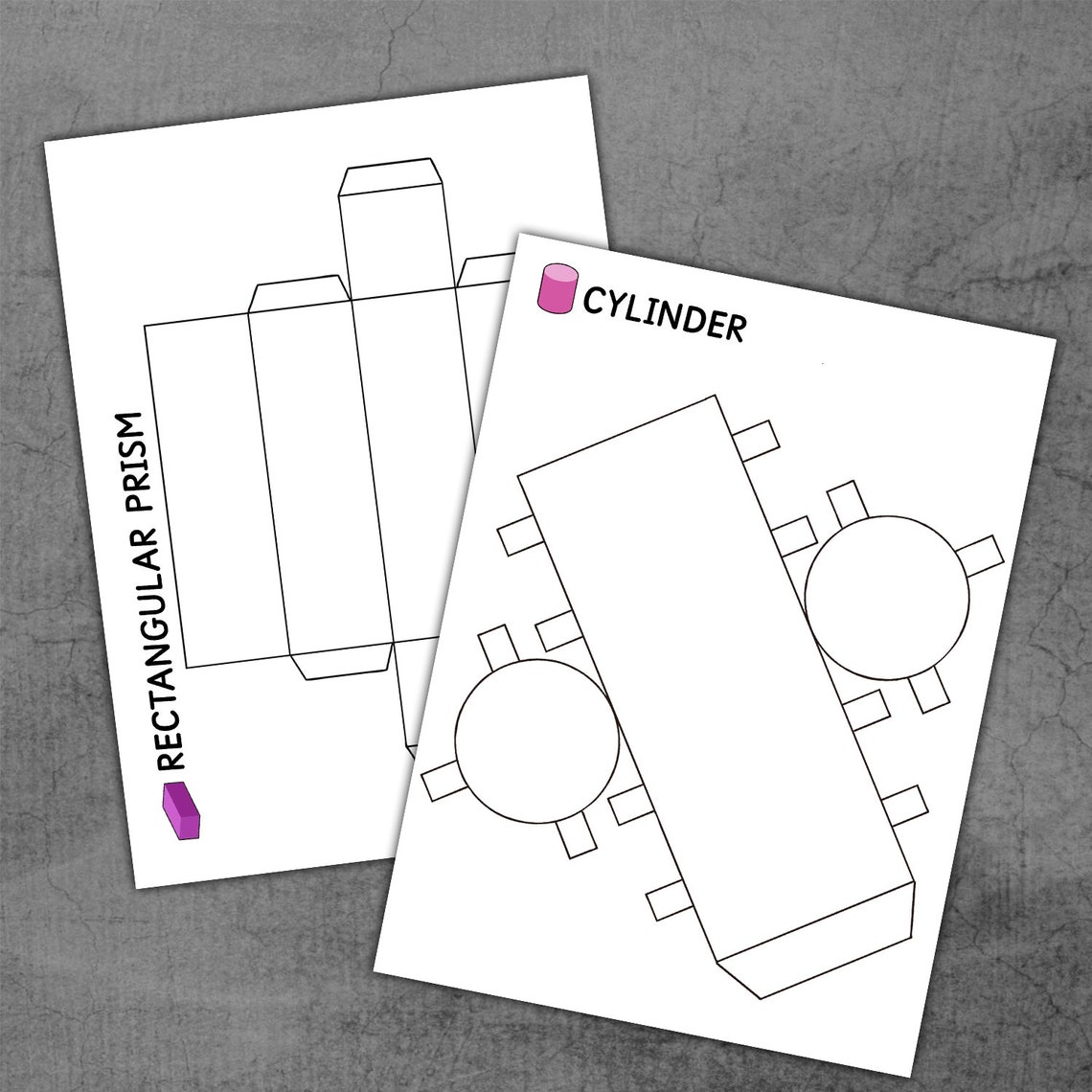 3D Shapes (cut and Fold) - Three-dimensional Shapes | Paper Craft ...