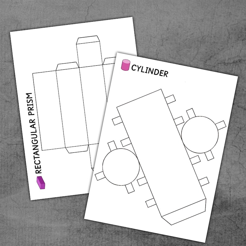 3D Shapes (cut and Fold) - Three-dimensional Shapes | Paper Craft ...