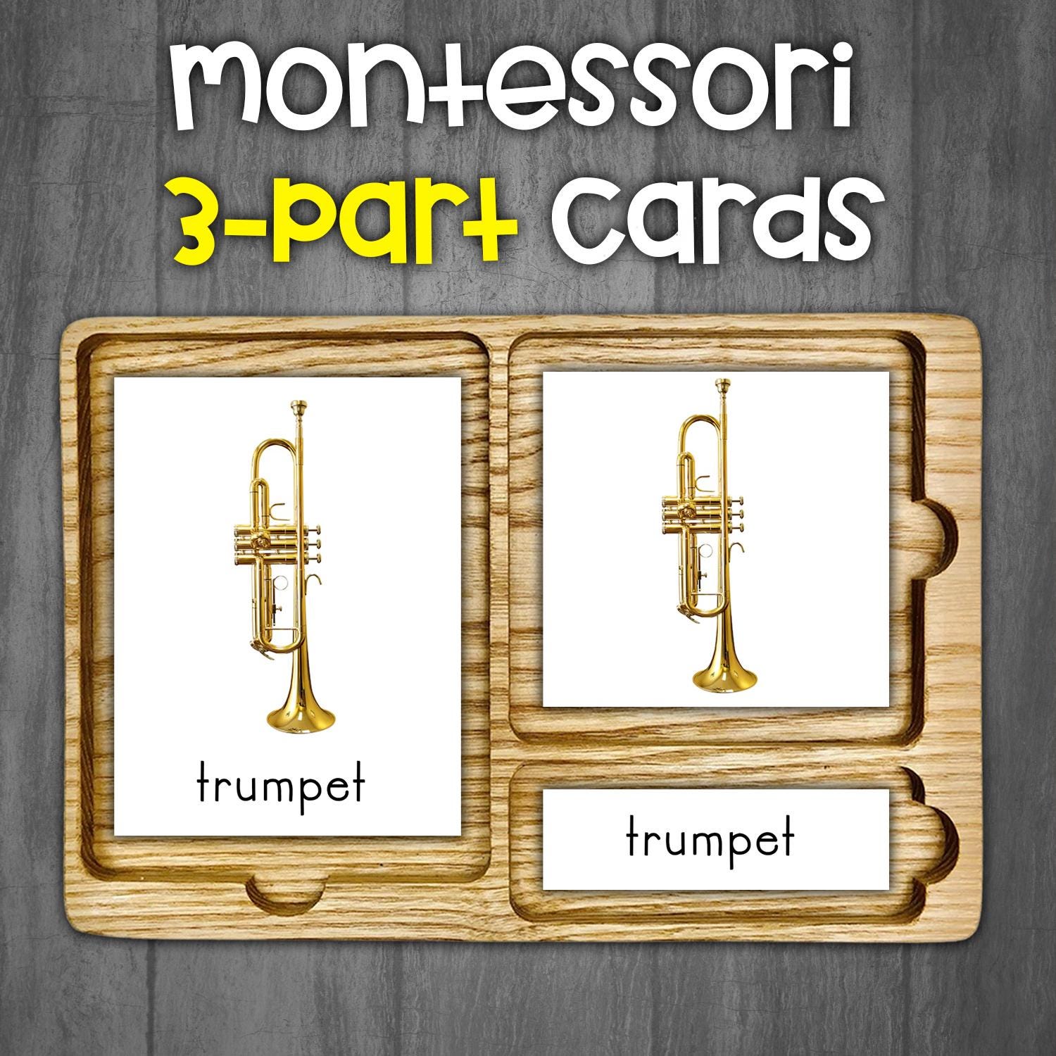 Instruments Vocabulary Flashcards | Real Pictures | Montessori 3-part ...