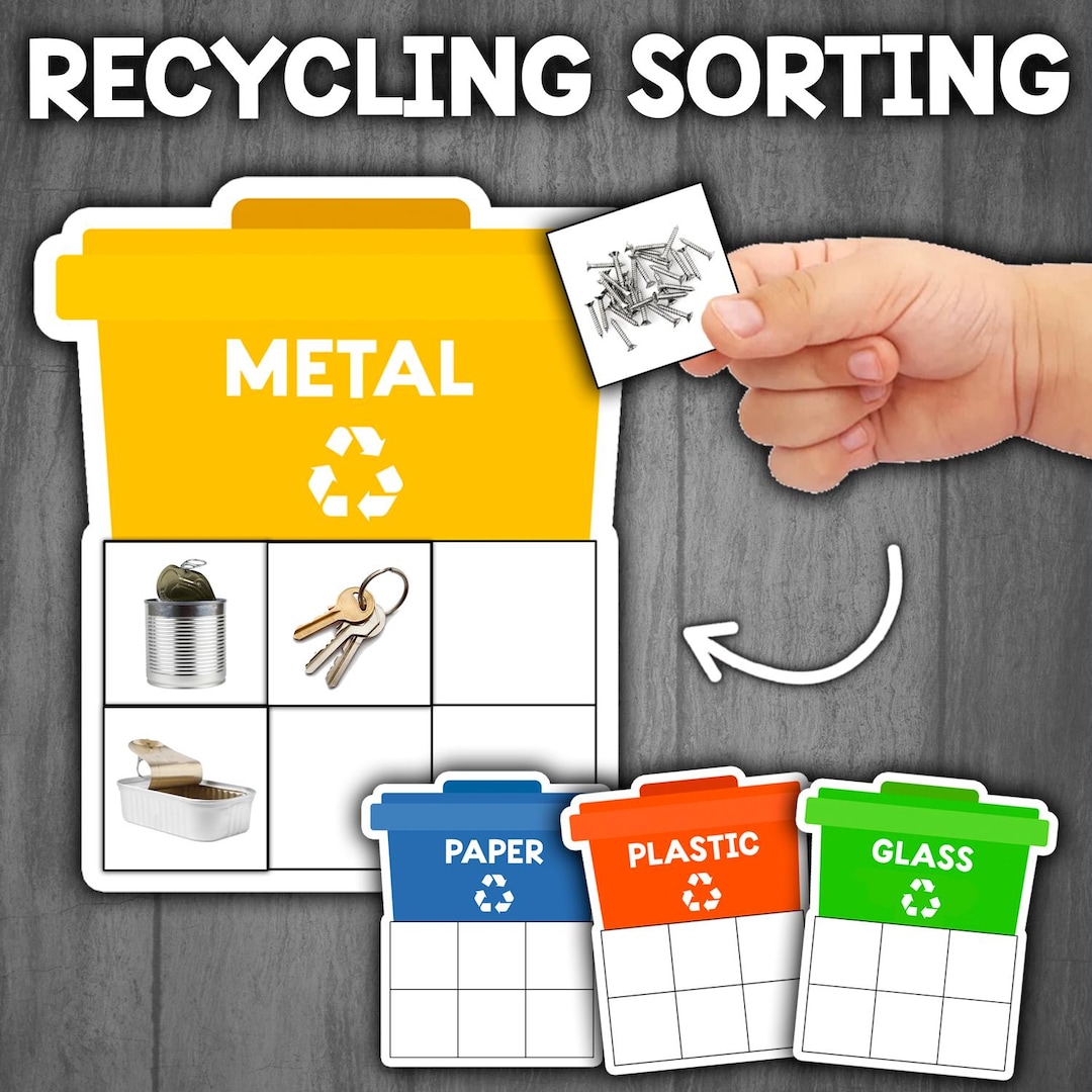 Recycling Sorting Activity | Recycle Sort | Earth Day Activity | Reduce ...