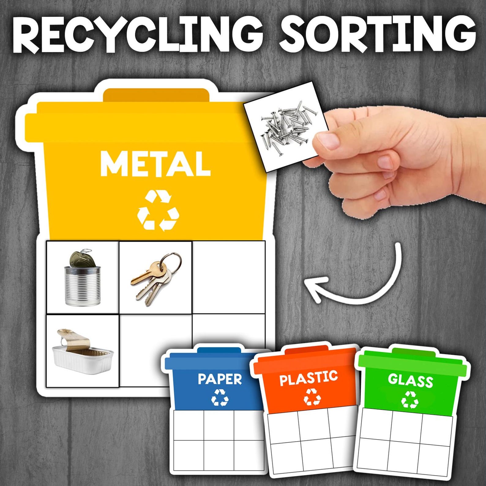 Recycling Sorting Activity | Recycle Sort | Earth Day Activity | Reduce ...