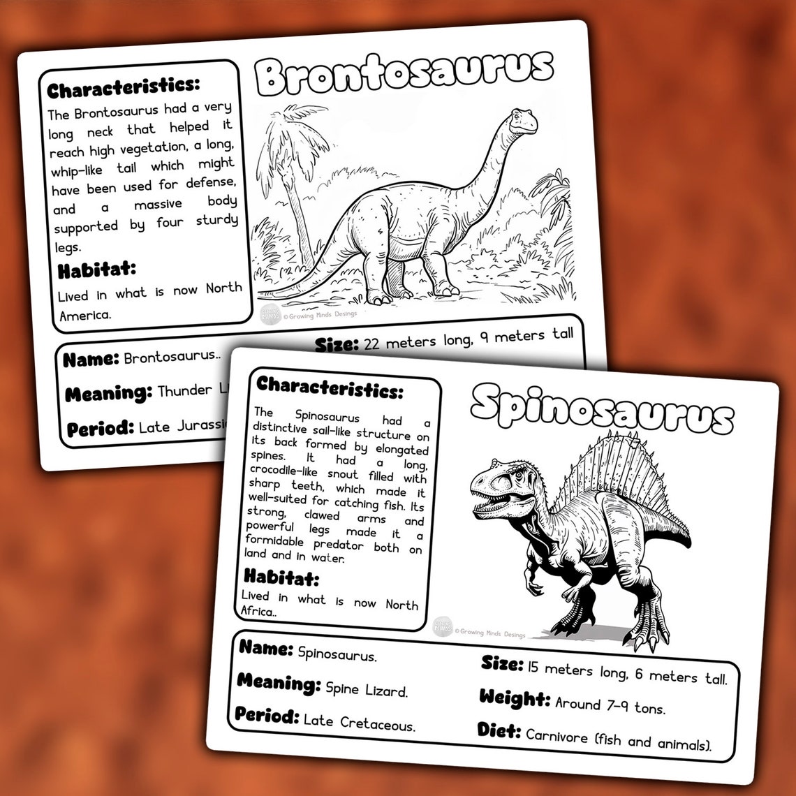 Dinosaurs Coloring Pages | WITH FACTS | Dinosaurs Coloring Book for ...