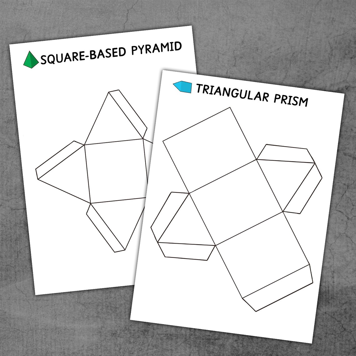 3D Shapes (cut and Fold) - Three-dimensional Shapes | Paper Craft ...