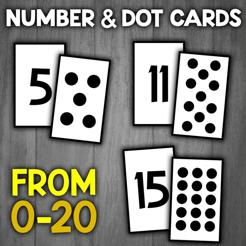 Number Dots Cards | Dot Flashcards | Dot Cards Number Talks | Numbers 0 ...