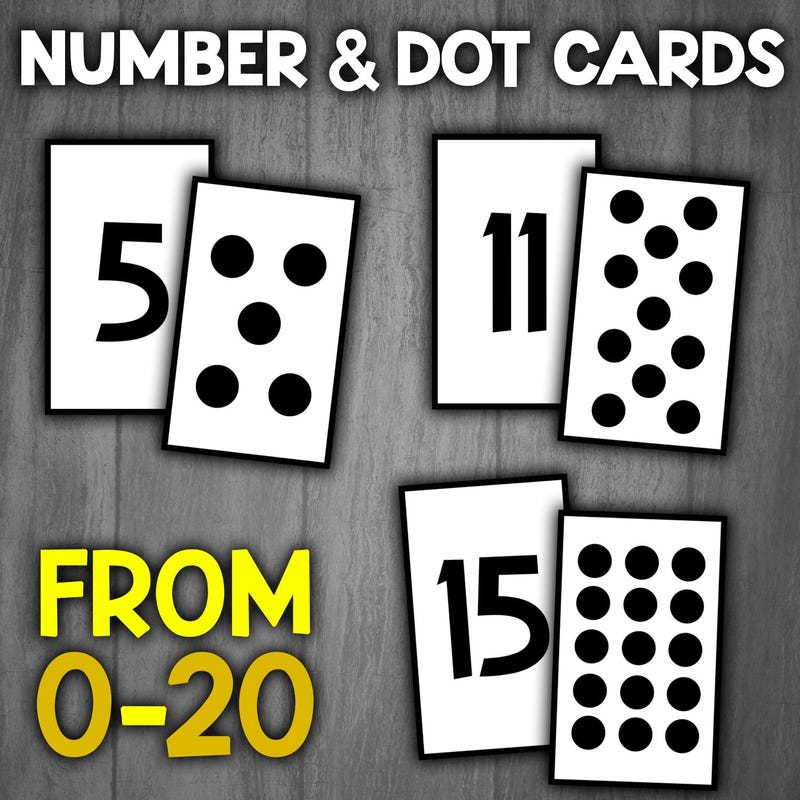 Number Cards - Etsy