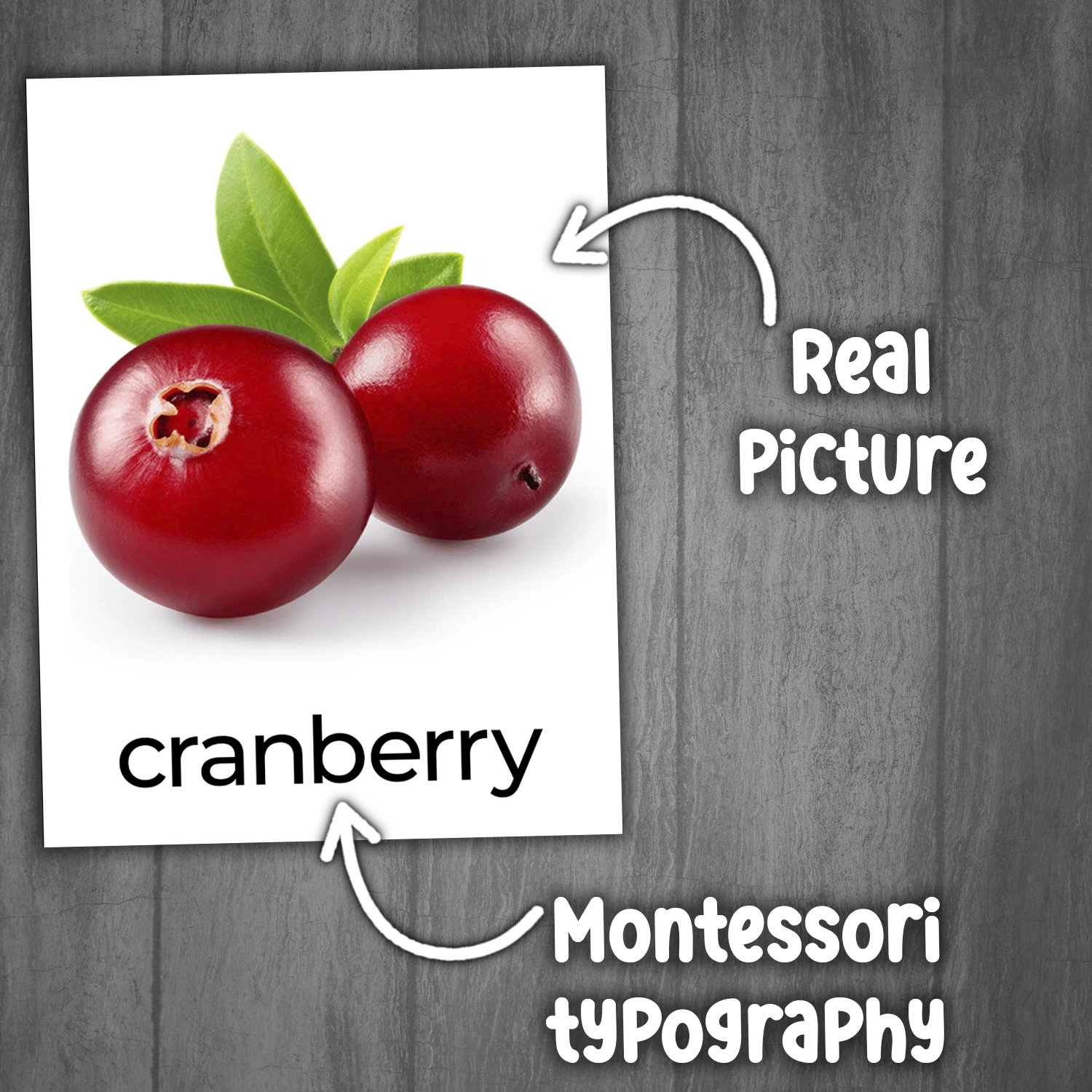 Fruits Flashcards | REAL PICTURES | Fruits Montessori 3-PART Cards ...