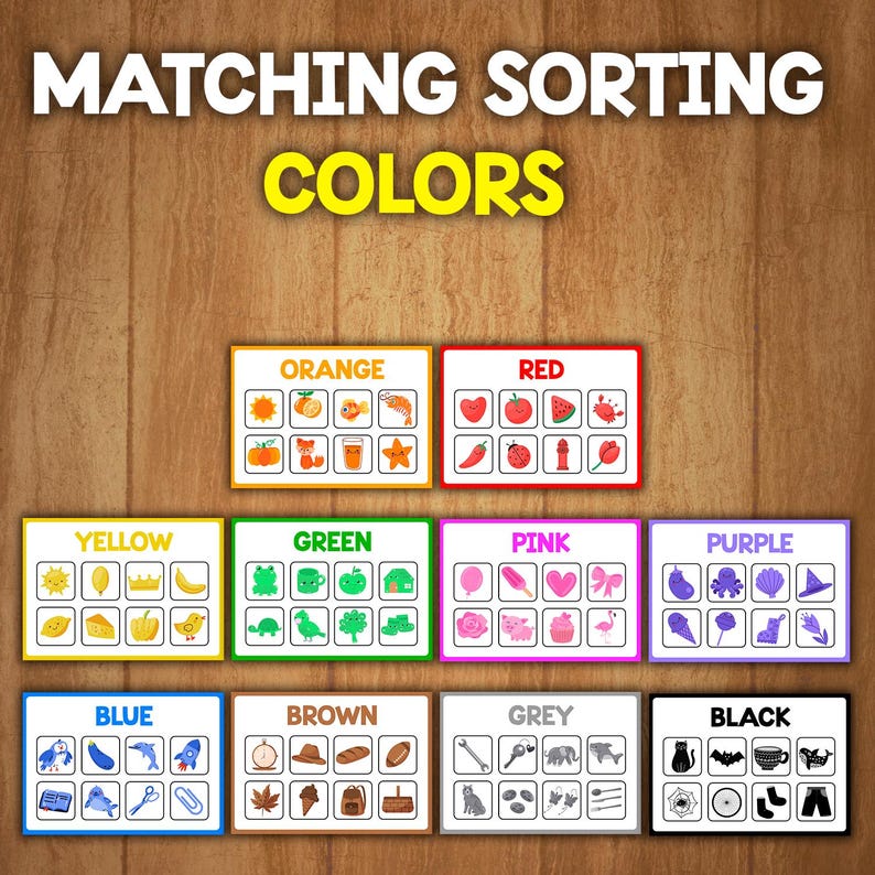 Color Matching Activity | Color Shapes | Color Sorting Activity ...