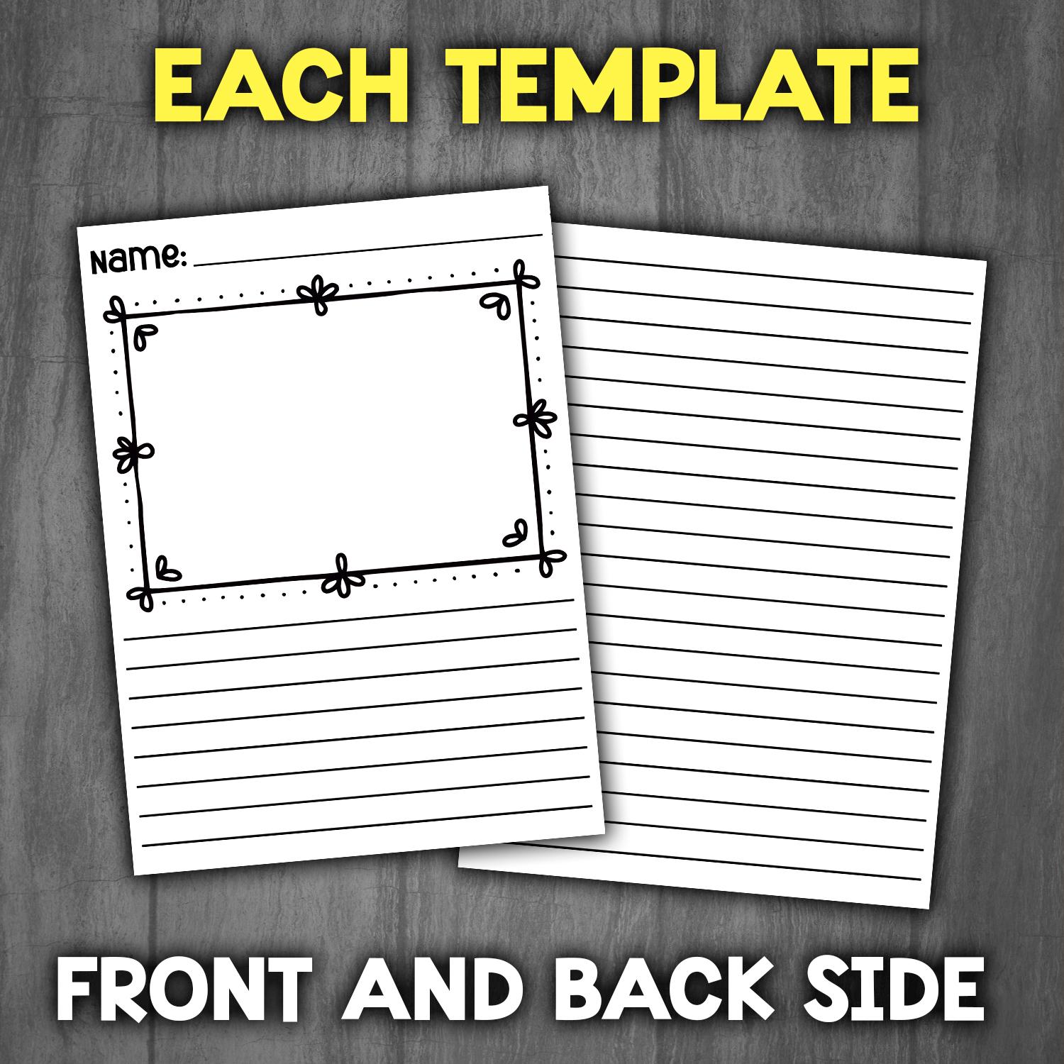 Draw and Write Templates | Lined Paper With Picture Box | Journal ...