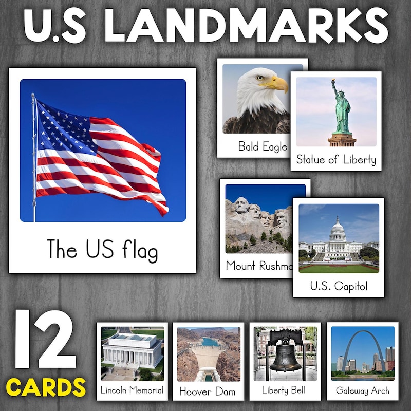 Cards Usa Landmarks - Etsy