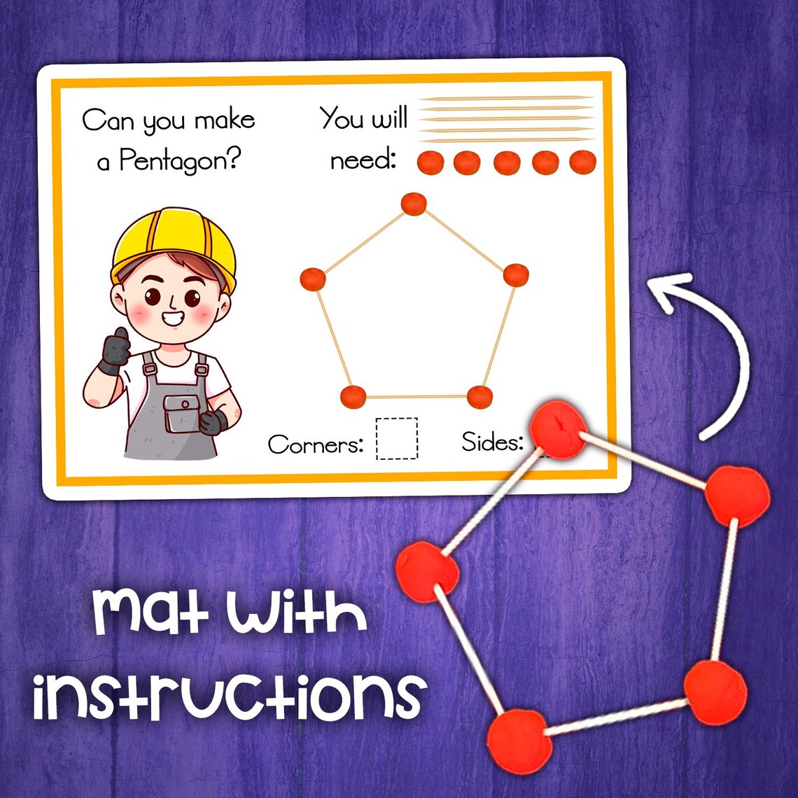 2D Shapes Toothpick and Play Dough Activity for Preschoolers Home ...