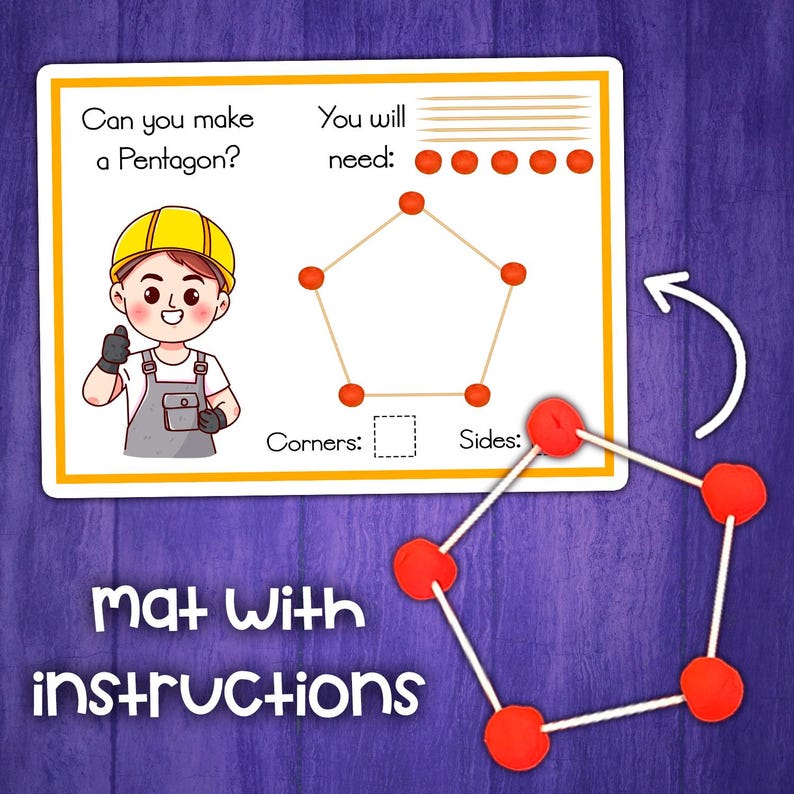 2D Shapes Toothpick and Play Dough Activity for Preschoolers | Home ...