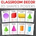3D Shape Posters | Classroom Decor | Anchor Chart Math Bulletin Board ...