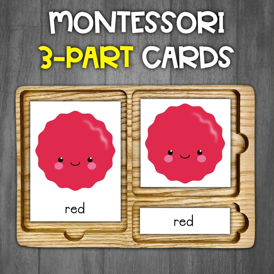Colors Vocabulary Flashcards | Preschool Colors | Montessori 3-part ...