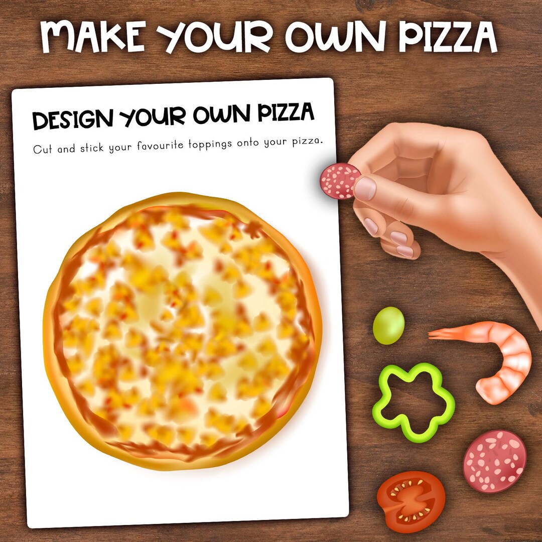 Cut and Paste Activity for Toddlers | Make Your Own Pizza | Toddler ...