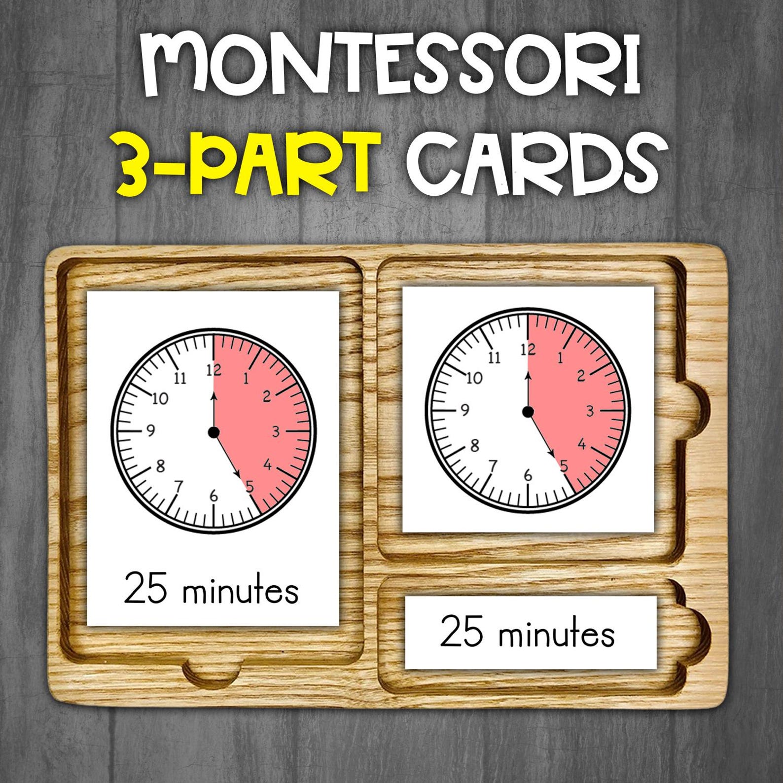 Clock Minutes Numbers | Telling Time Montessori Nomenclature Cards ...