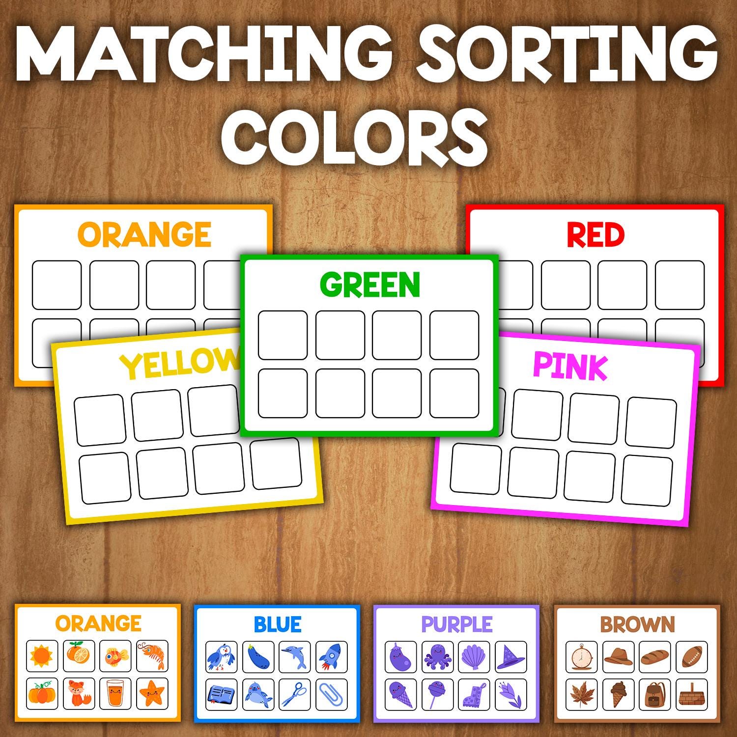 Color Matching Activity | Color Shapes | Color Sorting Activity ...