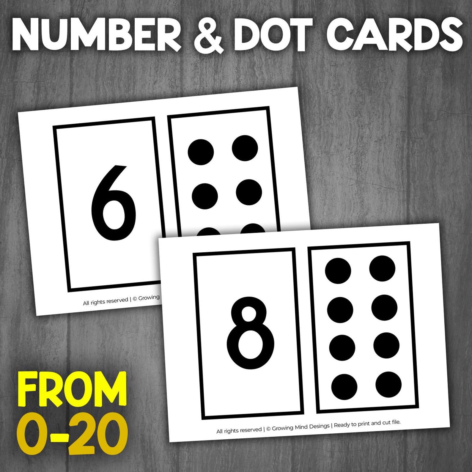 Number Dots Cards | Dot Flashcards | Dot Cards Number Talks | Numbers 0 ...