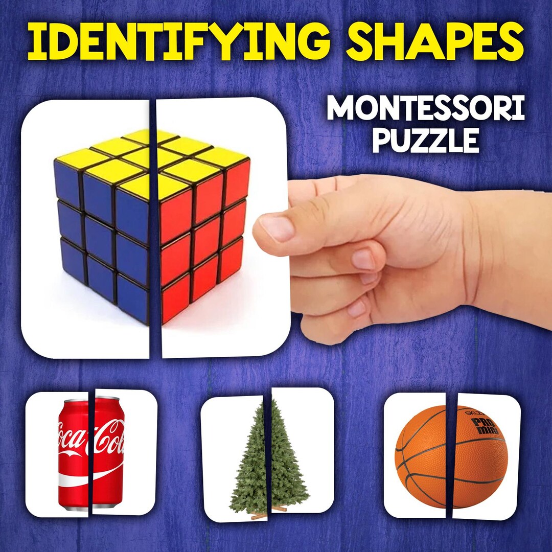 Identifying Shapes Activity Shapes Recognition Game 2 Pieces Montessori ...