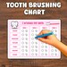 I Brushed My Teeth Chart Tooth Brushing Chart Toddler Reward Chart Kids ...