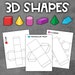 3D Shapes (cut and Fold) - Three-dimensional Shapes | Paper Craft ...