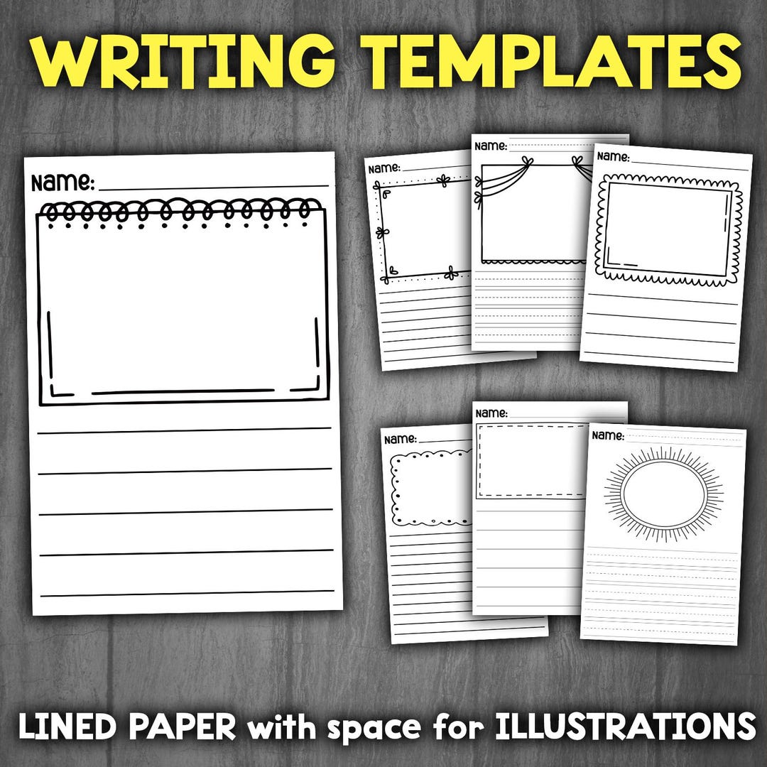 Draw and Write Templates | Lined Paper With Picture Box | Journal ...