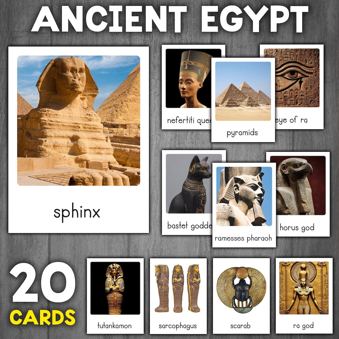 Ancient Egypt Flashcards | Real Pictures | Montessori 3-part Cards ...