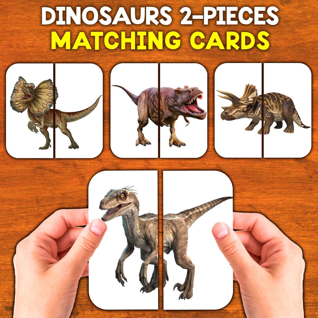 Dinosaurs Matching Activity | Dinosaur Montessori Puzzle Game ...