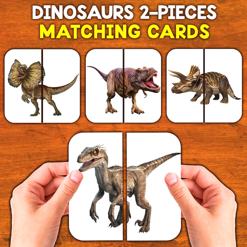 Dinosaurs Matching Activity | Dinosaur Montessori Puzzle Game ...