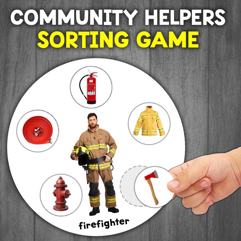 Community Helpers Sorting Activity | Community Helpers Matching ...