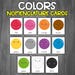 Colors Vocabulary Flashcards | Preschool Colors | Montessori 3-part ...