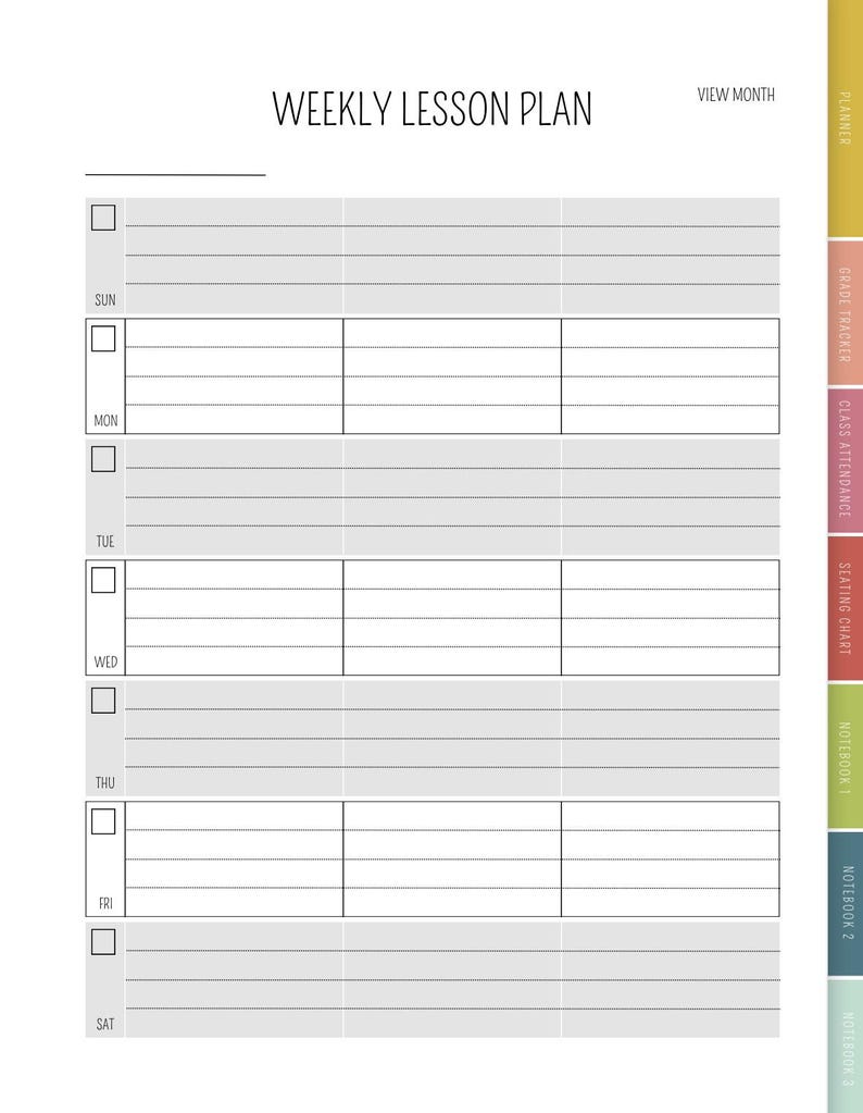 Digital Teacher Planner - Etsy