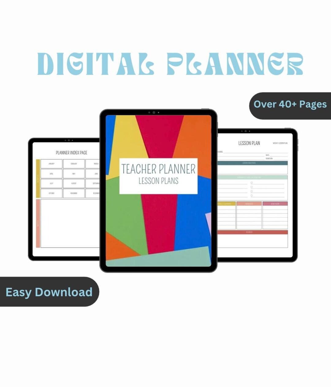 Digital Teacher Planner - Etsy