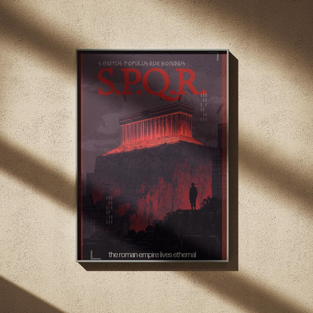 Roman Empire Pixel Art Poster: SPQR Retro Rome Decor (digital ...