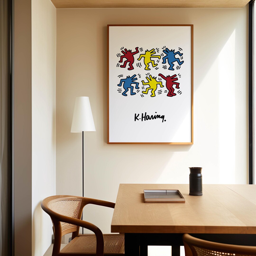 Keith Haring Dancing Dogs Pop Art Wall Art, Digital Print Download ...
