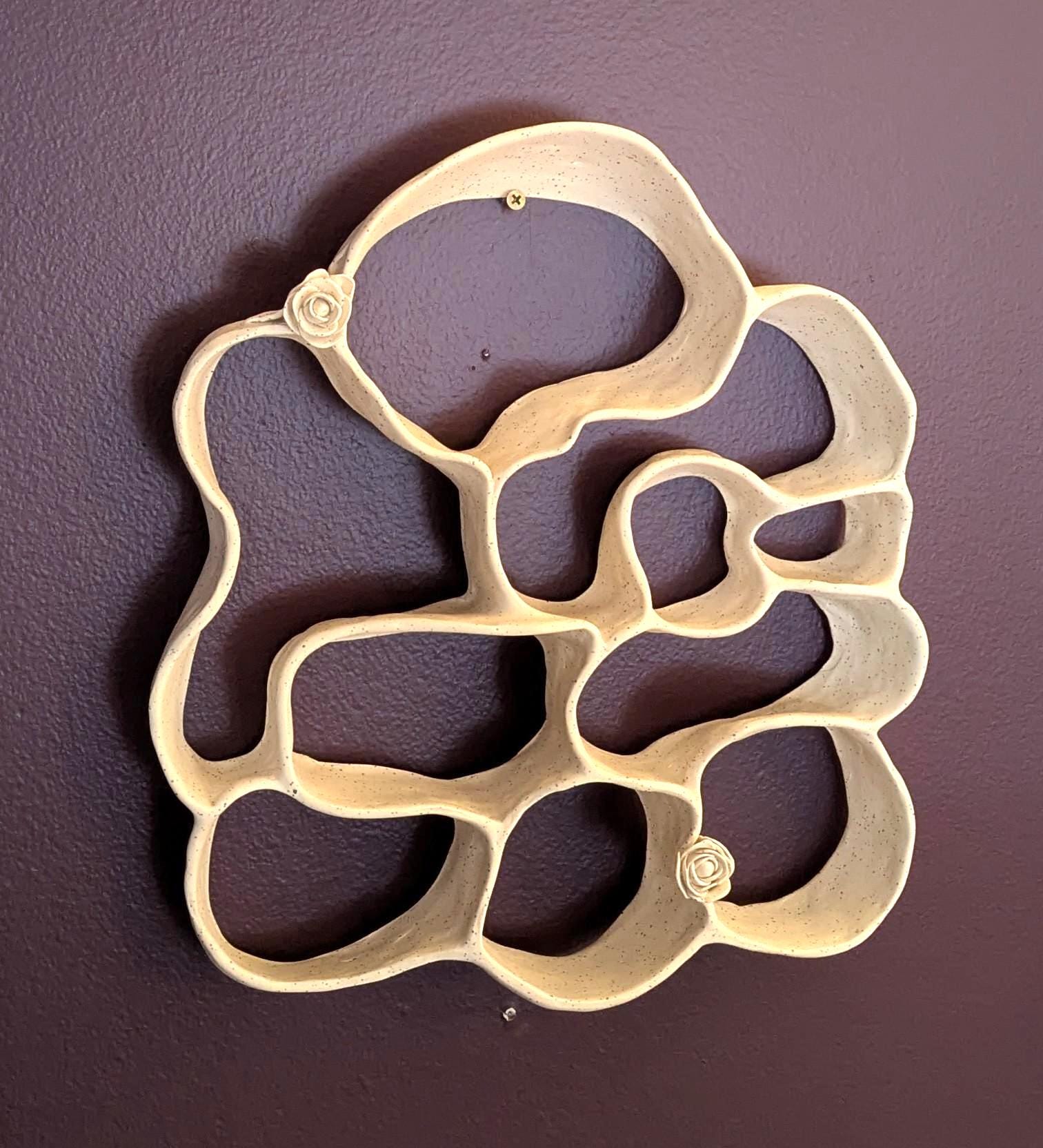 Stoneware Niche Shelf With Roses - Etsy