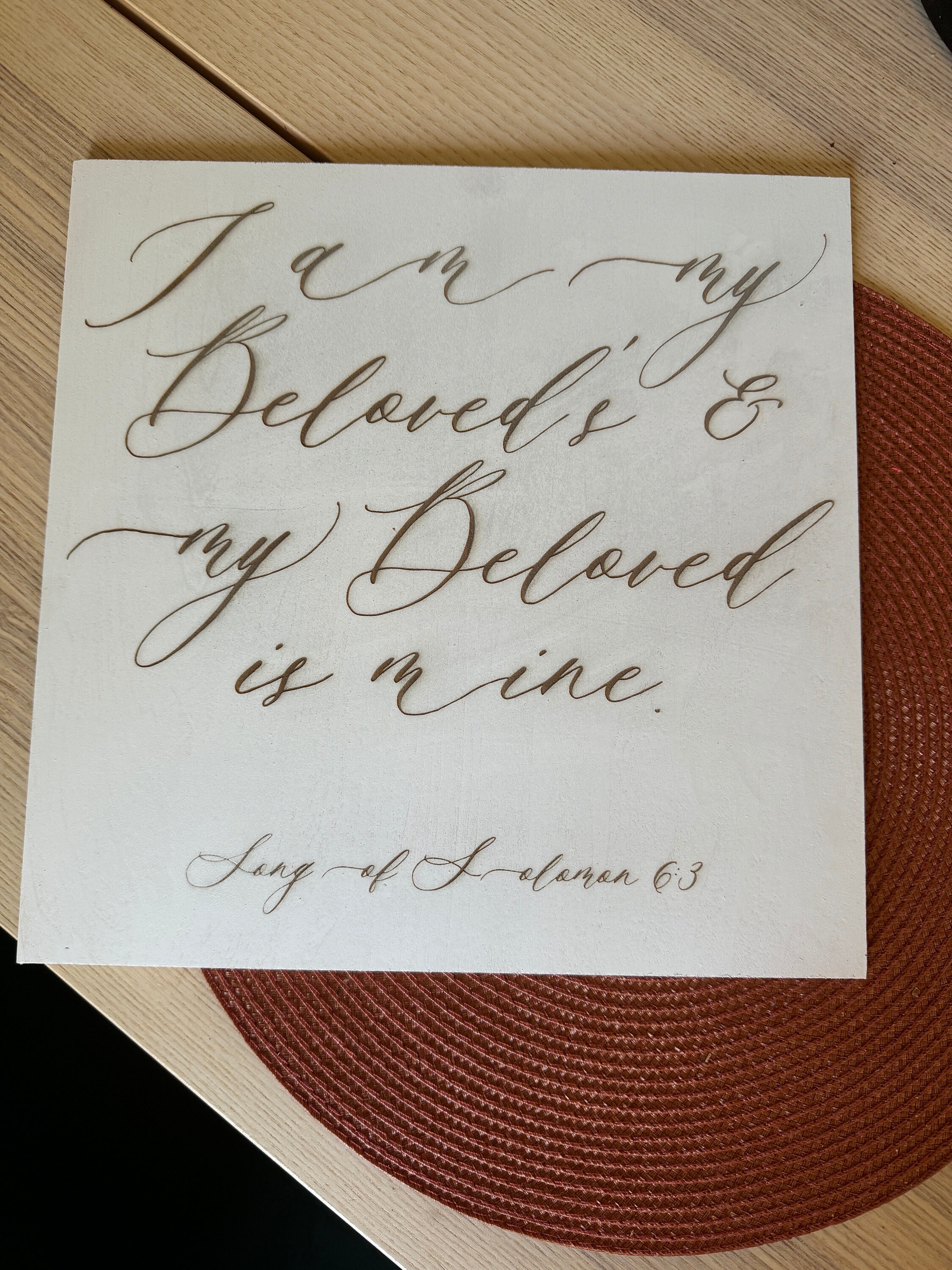 Christian Wedding Bible Verse Wooden Sign Beloved Christian Wedding ...