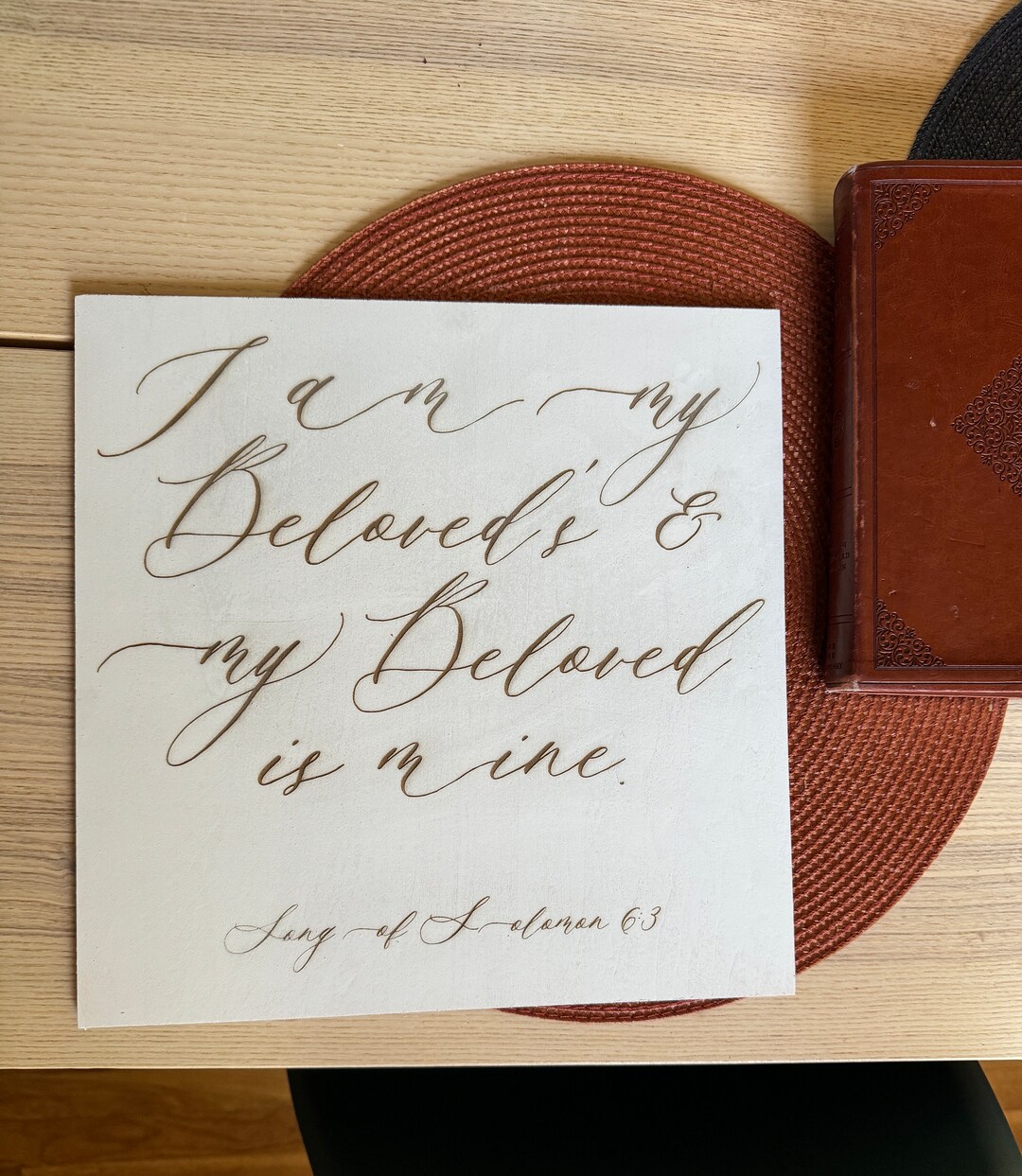 Christian Wedding Bible Verse Wooden Sign Beloved Christian Wedding ...