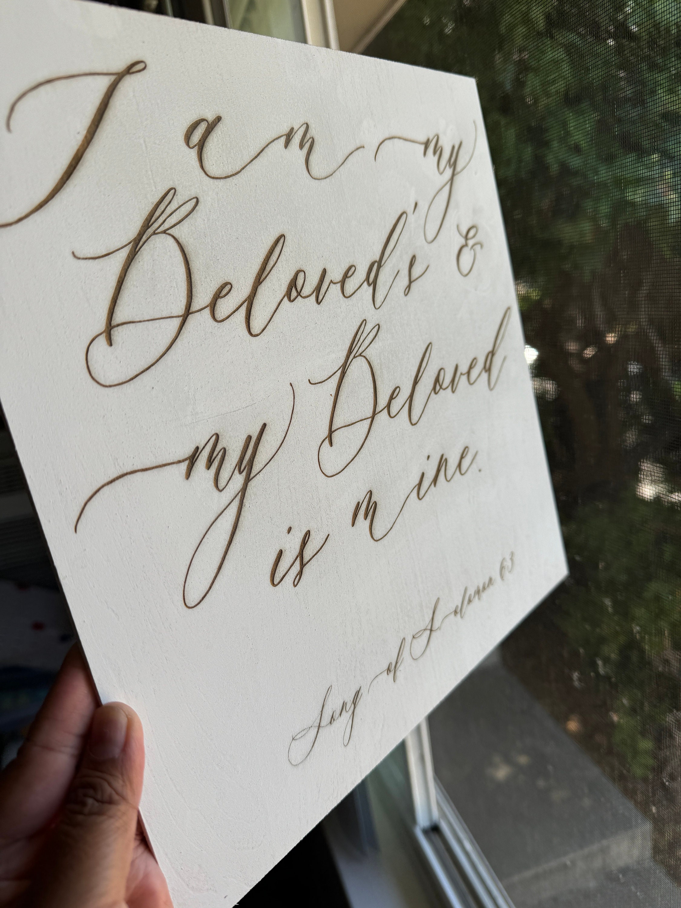 Christian Wedding Bible Verse Wooden Sign Beloved Christian Wedding ...