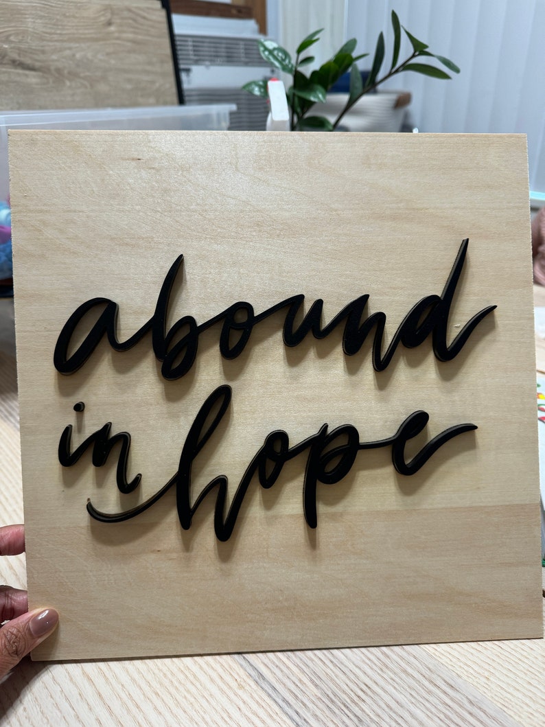 Christian Wall Art Handlettering With Modern Aesthetic Wooden Wall Art ...