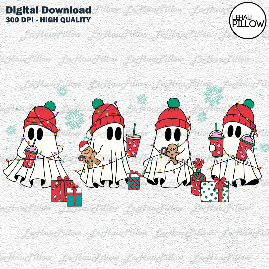 Cute Christmas Ghost Cookie Png, Merry Christmas Png, Christmas Png ...