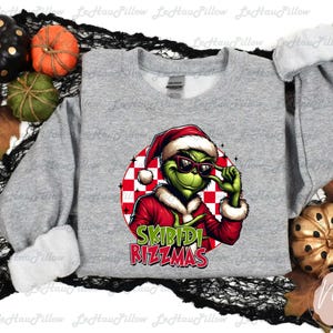 Funny Green Skibidi Rizzmas Png, Merry Rizzmas Png, Vintage Rizz Santa ...