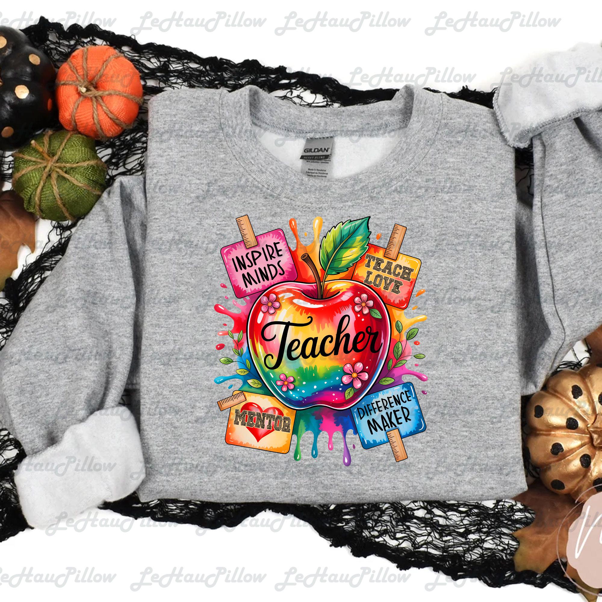 Teacher Png, Teaching Shirt PNG, Happy Teacher Appreciation Tshirt ...
