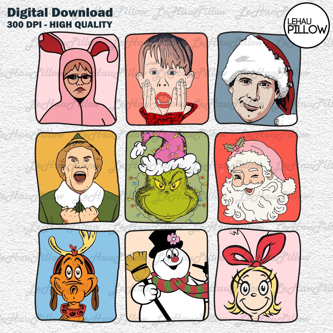 Retro Christmas Movie Friends Png, Christmas 90s Movie Png, Christmas ...