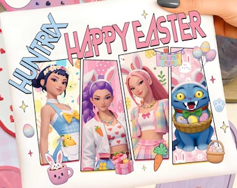 Happy Easter K-pop Png, Kpop Bunny Png, Kpop Easter Gift, Girl Band ...