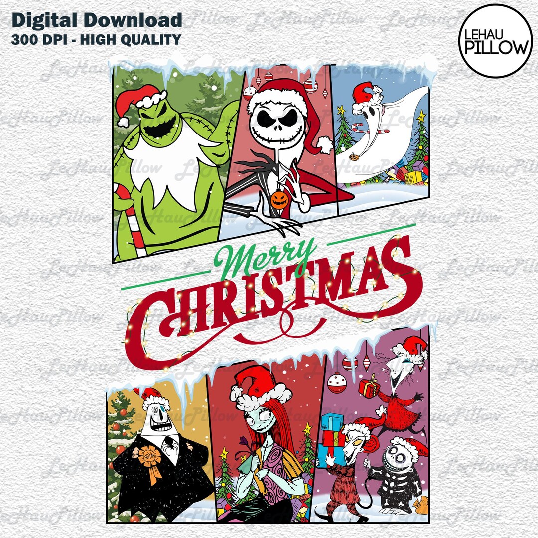 Retro Christmas Nightmare Friends Png, Winter Christmas Png, Snow ...