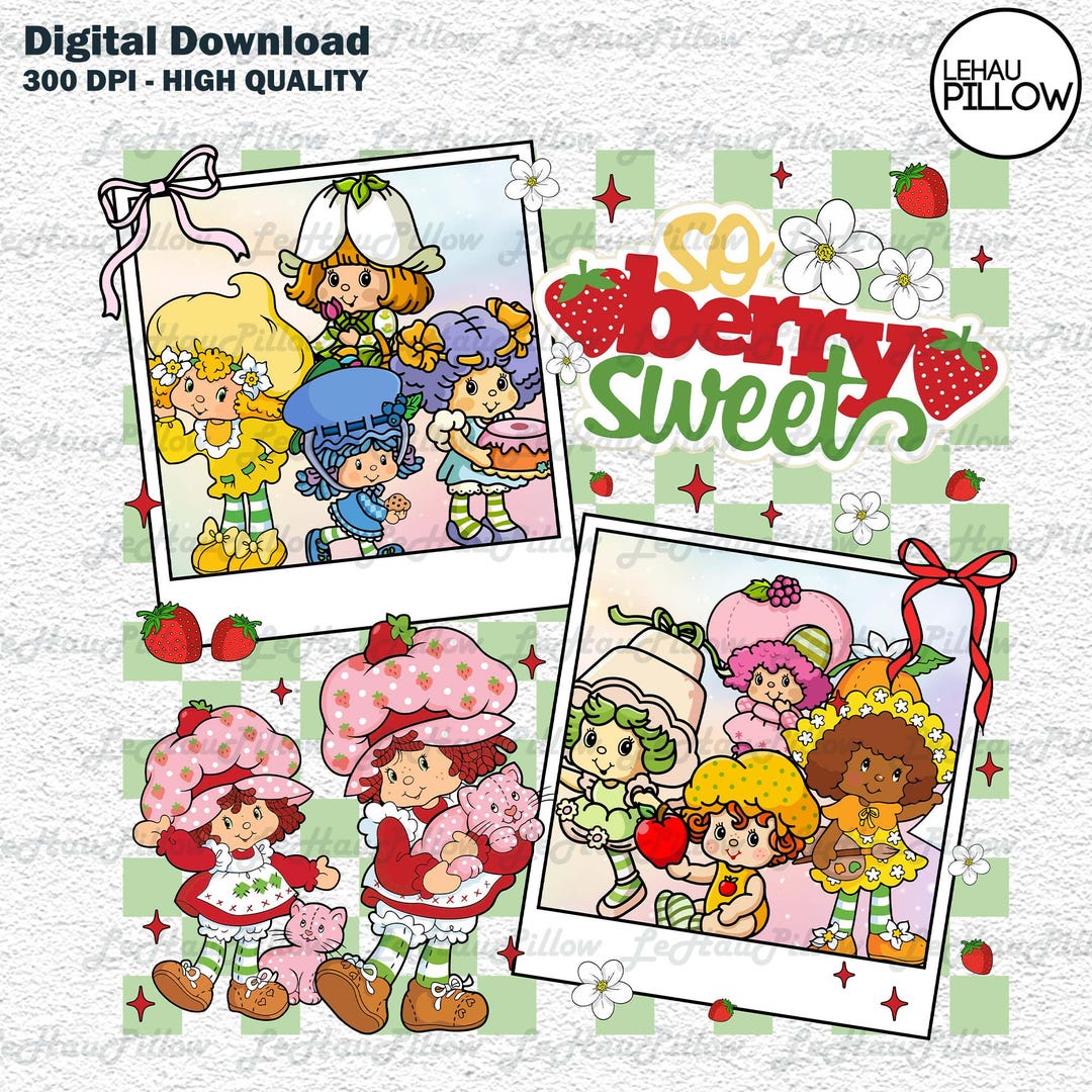 Strawberry Girl Coquette Squad Png, Strawberry and Friends , Berry ...