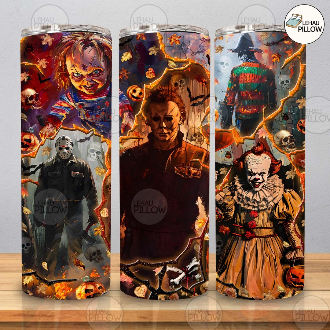 The Boy of Fall Horror Characters 2025 Tumbler Wrap Png, Funny Horror ...