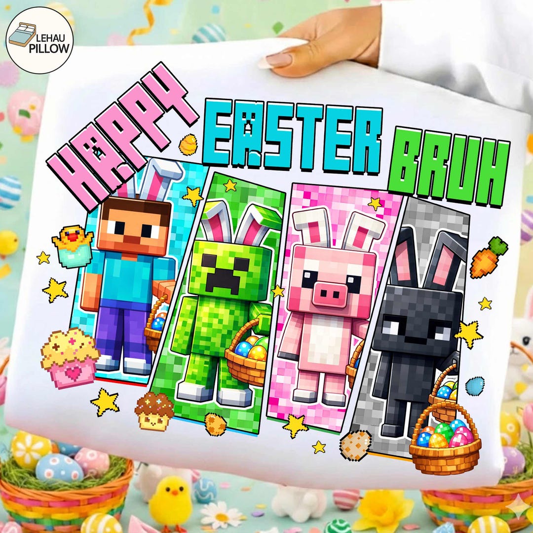 Happy Easter Bruh Gamer Character Png, Retro Easter Png, Happy Easter ...