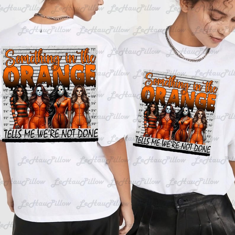Something in Orange Png, Halloween Slasher Shirt Design, Neon Horror ...