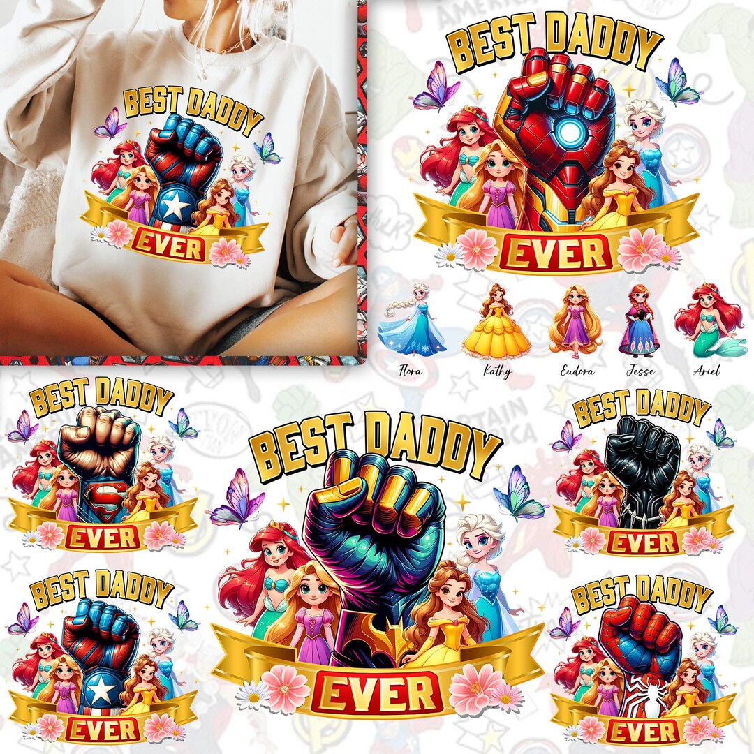Best Dad Ever Png, Fist Bump Set Superhero Png, Custom Superhero Png ...